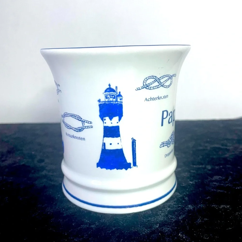 TOB-Tee | Dining | Papas Pott Coffee Mug German White Blue Tide Knot ...